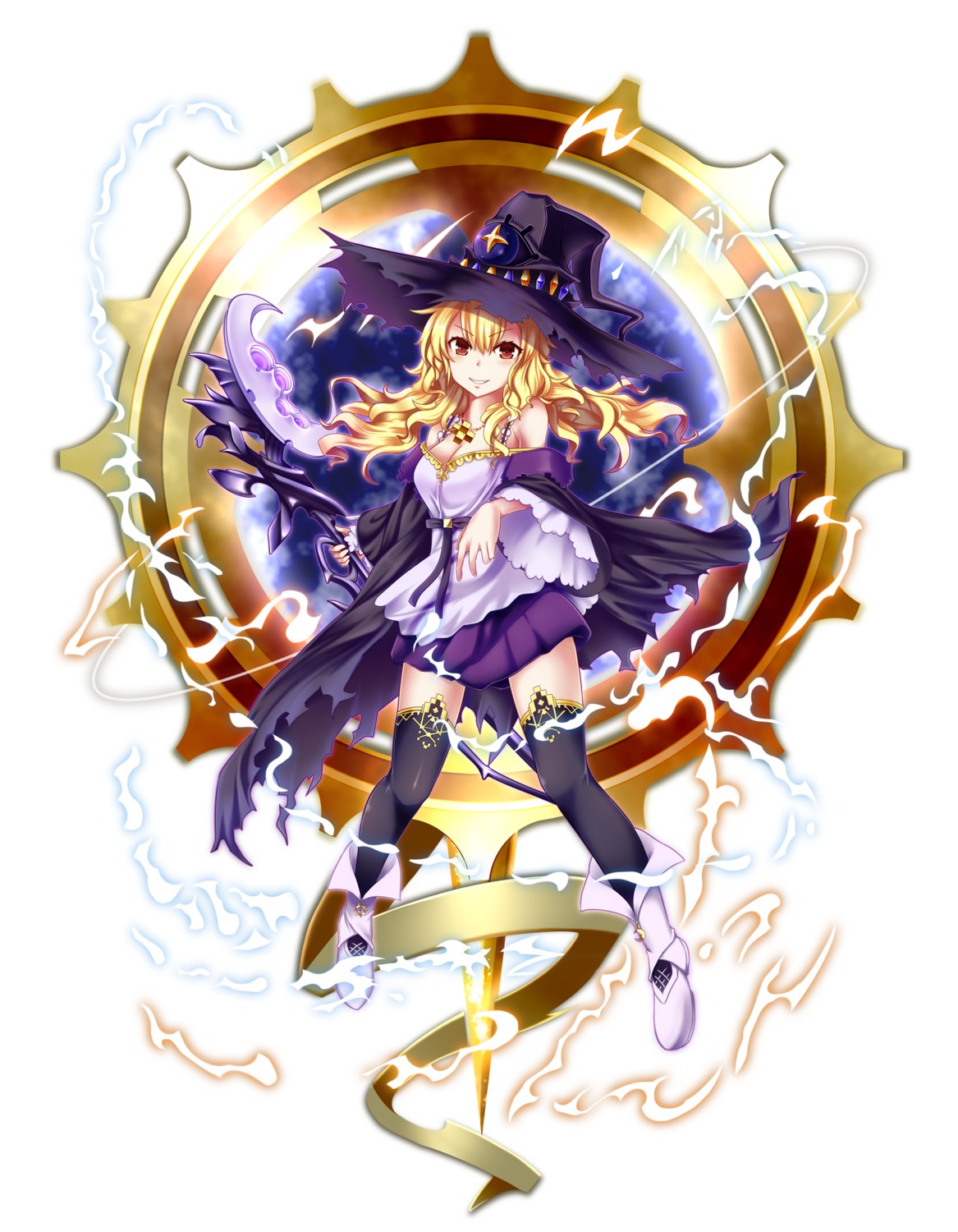 pesamaru shadowverse daria dimensional witch no bra thighhighs weapon witch | #894792 | yande.re